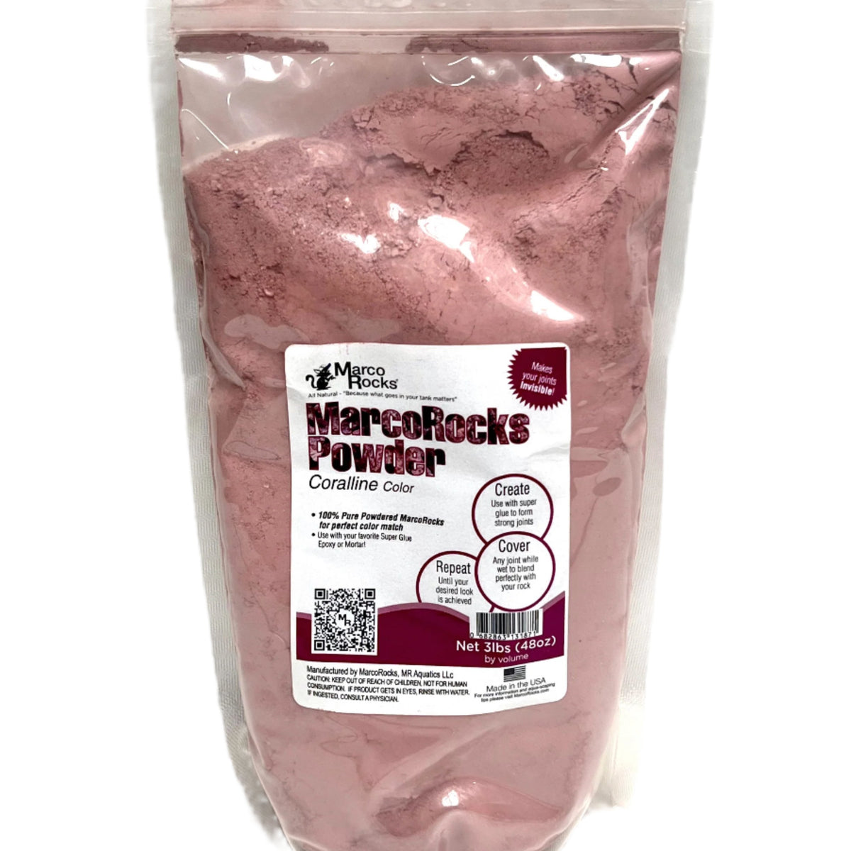 MarcoRocks Powder (fine crushed MR rock) 3lbs Coralline or Natural ...